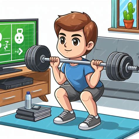 Gym Cartoon Premium Ai Generated Vector