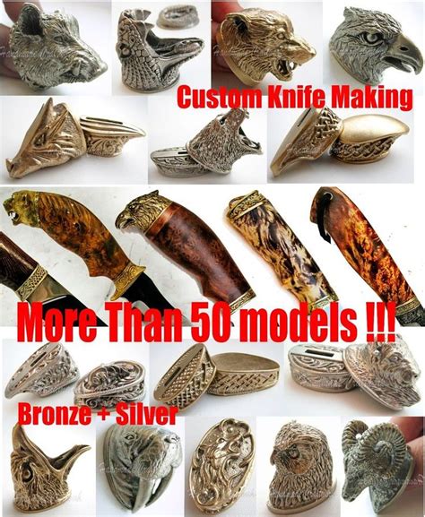 Metal Hand Casted Knife Finger Guard And Knife Pommel Bolster Custom