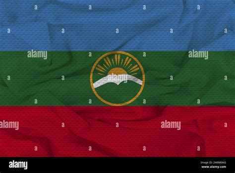 Flag Of Karachay Cherkessia Fabric Flag Of Karachay Cherkessia