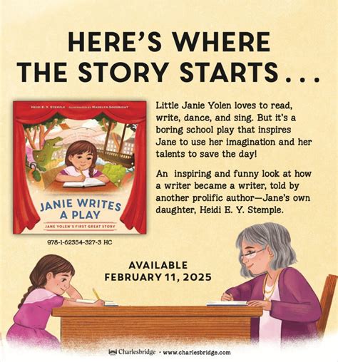 Guest Post By Heidi Stemple And Jane Yolen Janie Writes A Play