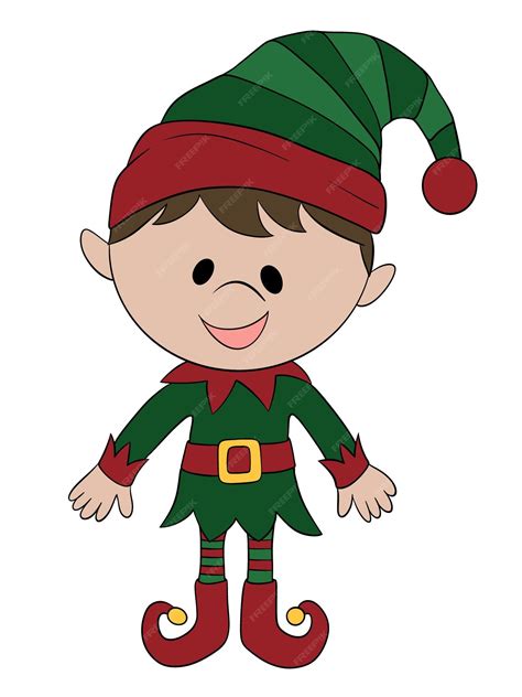Ilustración De Duende Navideño Vector Premium