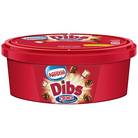 Dibs Chocolate Covered Ice Cream Bites Tub Nestle Crunch Vanilla