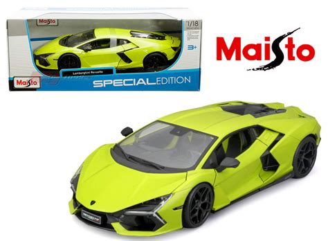 1 18 Maisto 2023 Lamborghini Revuelto Hybrid Green Diecast Car Model