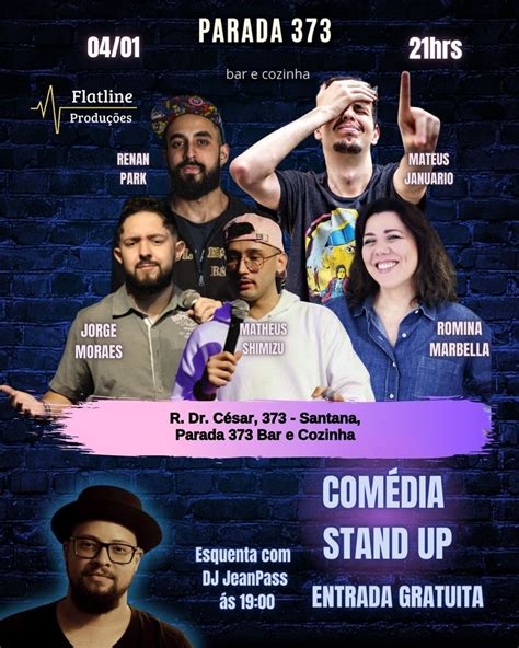 Show Gratuito Show De Comédia Stand Up Parada 373 Bar E Cozinha Quarta Feira Em São Paulo