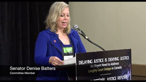 Senator Denise Batters On Court Delays Youtube