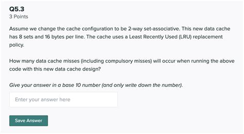 Solved Q Cache Performance Analysis Points This Chegg