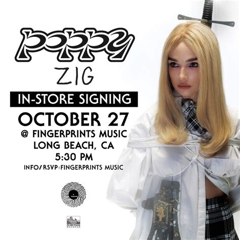 Poppy Release Day Signing At Fingerprints 102723 At 530pm