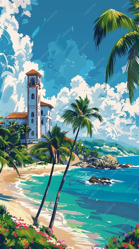 Afiches Icónicos De Viajes De Verano De Playas Puntos De Referencia Y Atracciones Culturales