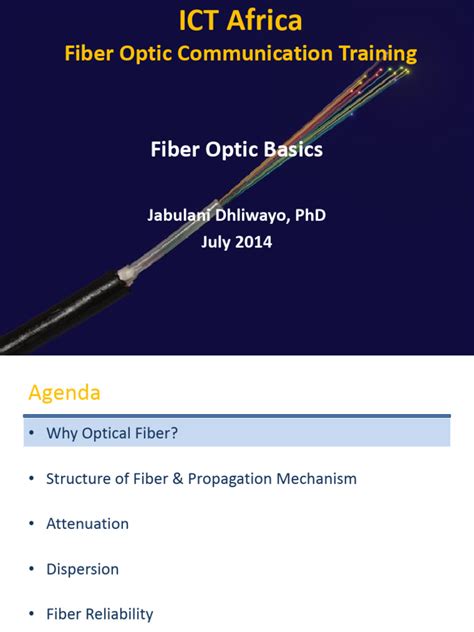 3 Fiber Optic Basics Pdf Optical Fiber Dispersion Optics