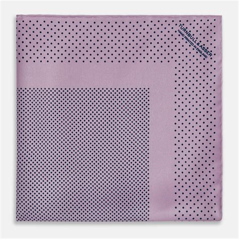 Lilac Dot Silk Pocket Square Turnbull And Asser Us