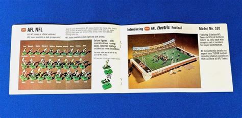 Vintage 1968 69 Tudor Electric Football Official Rules Book Color