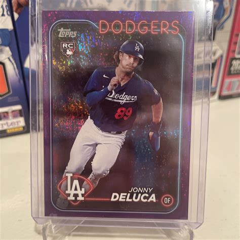 2024 Topps Series 1 233 Jonny Deluca Purple Foil 799 Dodgers Rookie