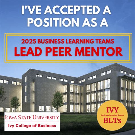 I Am So Excited To Share That I Will Be Returning As A Lead Peer Mentor
