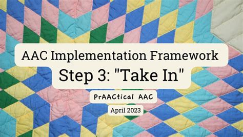 Aac Implementation Framework Step 3 Take In” Praactical Aac