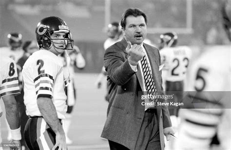 View Of American Football Coach Mike Ditka Of The Chicago Bears As