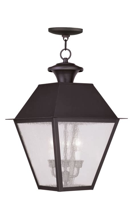 3 Light Bronze Outdoor Chain Lantern 1f2jq Legend Lighting Inc