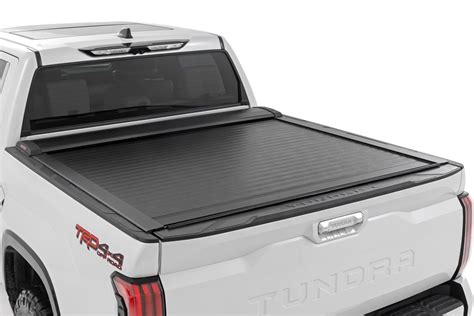 Rough Country Retractable Truck Tonneau Bed Cover For Toyota Tundra 2022 2024