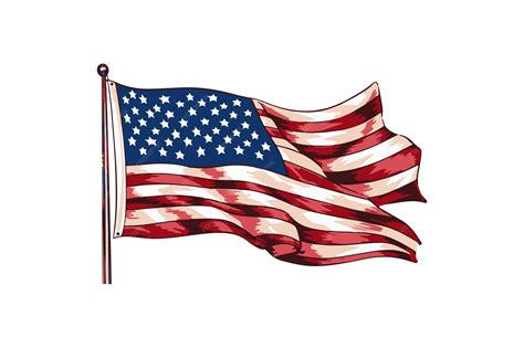 Premium Vector Usa Flag Vector Illustration American Flag Png On