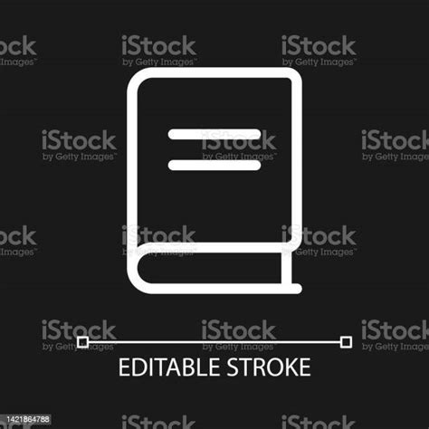 어두운 테마를위한 닫힌 책 픽셀 완벽한 흰색 선형 Ui 아이콘 0명에 대한 스톡 벡터 아트 및 기타 이미지 0명 개념 검은색 Istock