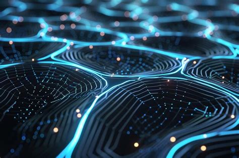 Artistic Nodes Interconnected Network Premium Ai Generated Image