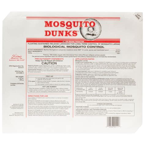 Bti Mosquito Briquets Mosquito Dunks 30 Day Larvicide For Standing