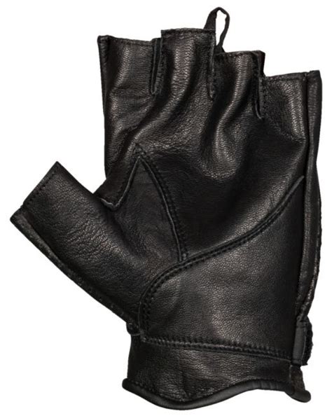 Guanti Mezze Dita Pelle Uomo Leggeri Detlev X Motociclisti Bikers