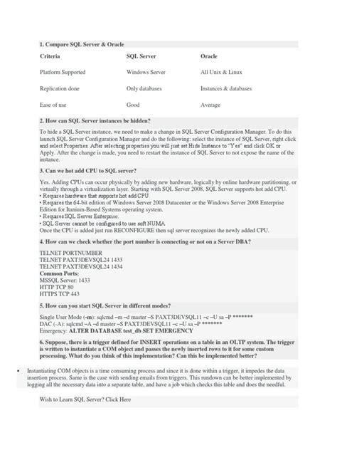 criteria sql server oracle pdf microsoft sql server database index