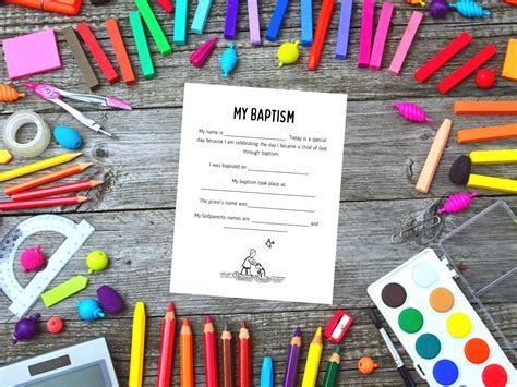 Catholic Baptism Worksheet Etsy