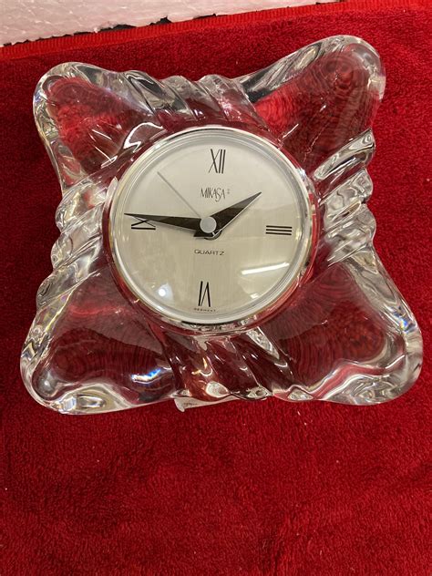 Mikasa Twist Small Crystal Clock Etsy