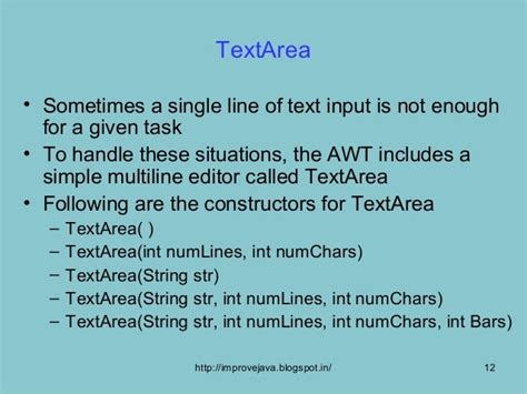 text field and textarea