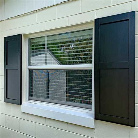 Exterior Composite Shaker Raised Solid And Flat Panel Shutters