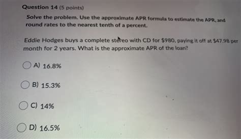Solved Question Points Solve The Problem Use The Chegg Com