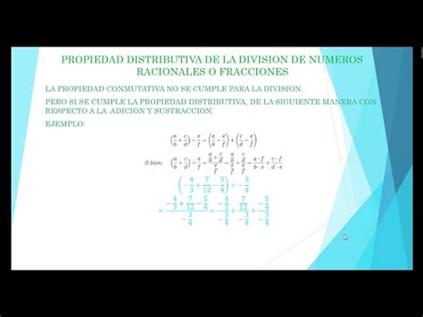 Propiedad Distributiva De La Multiplicación Por Fracciones