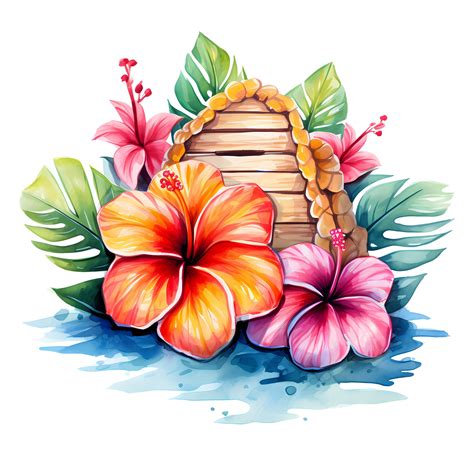 Hawaiian Cartoon Flowers