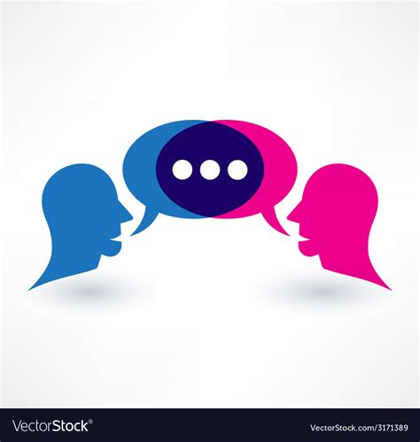 Chat Dialogue And Communication Icon Logo Design Vector Image