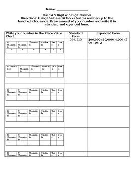 Build A Digit Number Standard And Expanded Form Practice By Steadyteaching