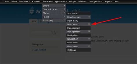 adding a link to a menu working with menus drupal wiki guide on