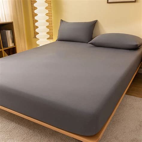 Popxstar 1 Piece Of Solid Color Matte Bed Sheet Solid Color Bed Cover For Bedroom Bedding