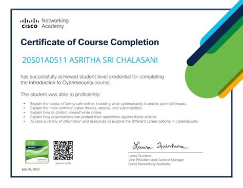 asritha sri chalasani on linkedin proud to have earned my cisco introduction to cyber security …