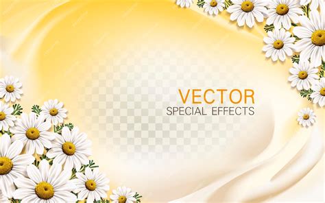 Premium Vector Chamomile Flower Background