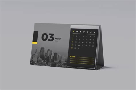 Desk Calendar Mockup Product Mockups Ft Calendar And Mockup Envato