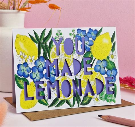 Well Done Card Congratulations Card When Life Gives You Lemons Make