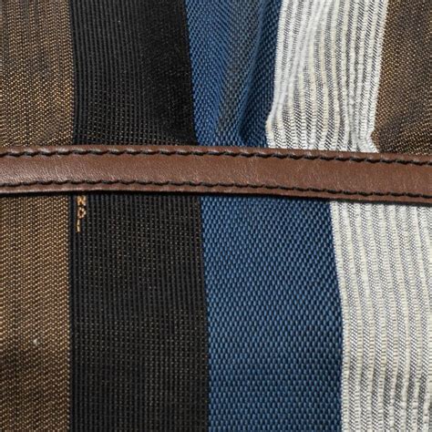 Fendi Multicolor Pequin Stripe Canvas Chef Shoulder Bag At 1stdibs