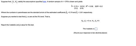 Solved Find The T Statistic And P Value Explain All Answe