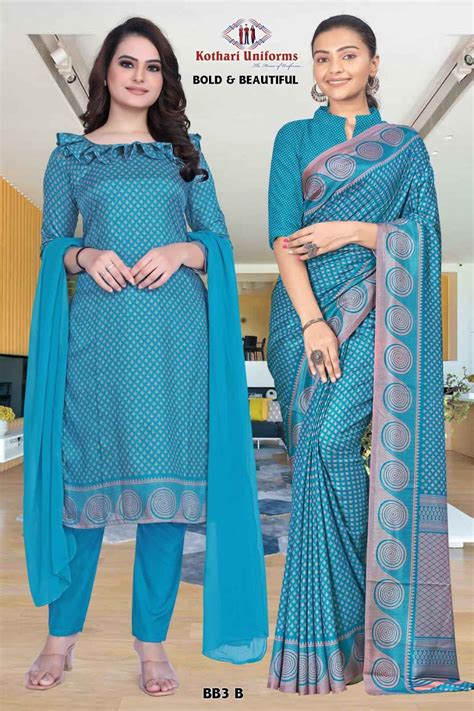 Bold And Beautiful Bb3 B And Cbb3 B Kothari Uniforms Saree Salwar Combo