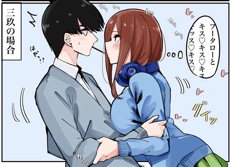Nakano Miku And Uesugi Fuutarou Go Toubun No Hanayome Drawn By