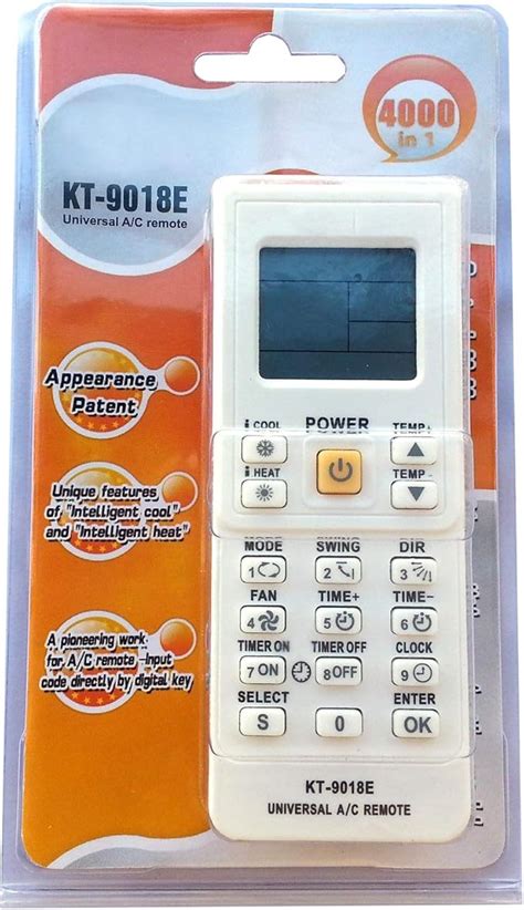 Télécommande Universelle 5000 En 1 Pour Climatiseur Kt 9018e Lcd Ac