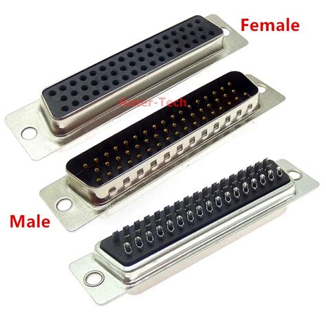 1 Buah Konektor Solder Jantan Db50 Tipe D Sub 50pin Adaptor Port Seri 50 Pin 50 