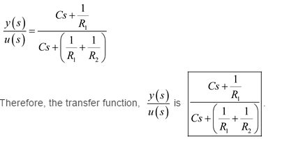 Solved Write The Dynamic Equations And Find The Transfer Functions For Answer