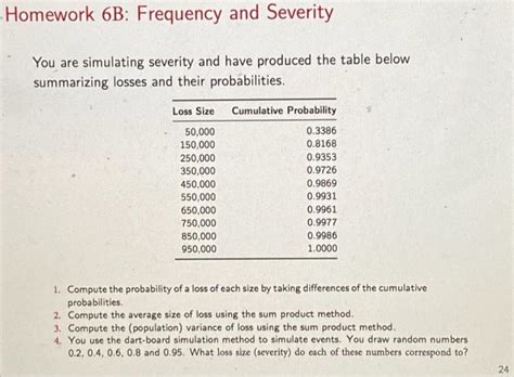 Solved Homework 6b Frequency And Severity You Are